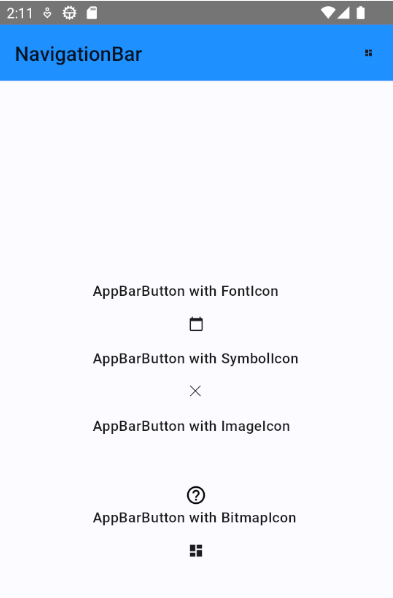 Exception in AppBarButton when it is inside a NavigationBar in Android · Issue #623 ...