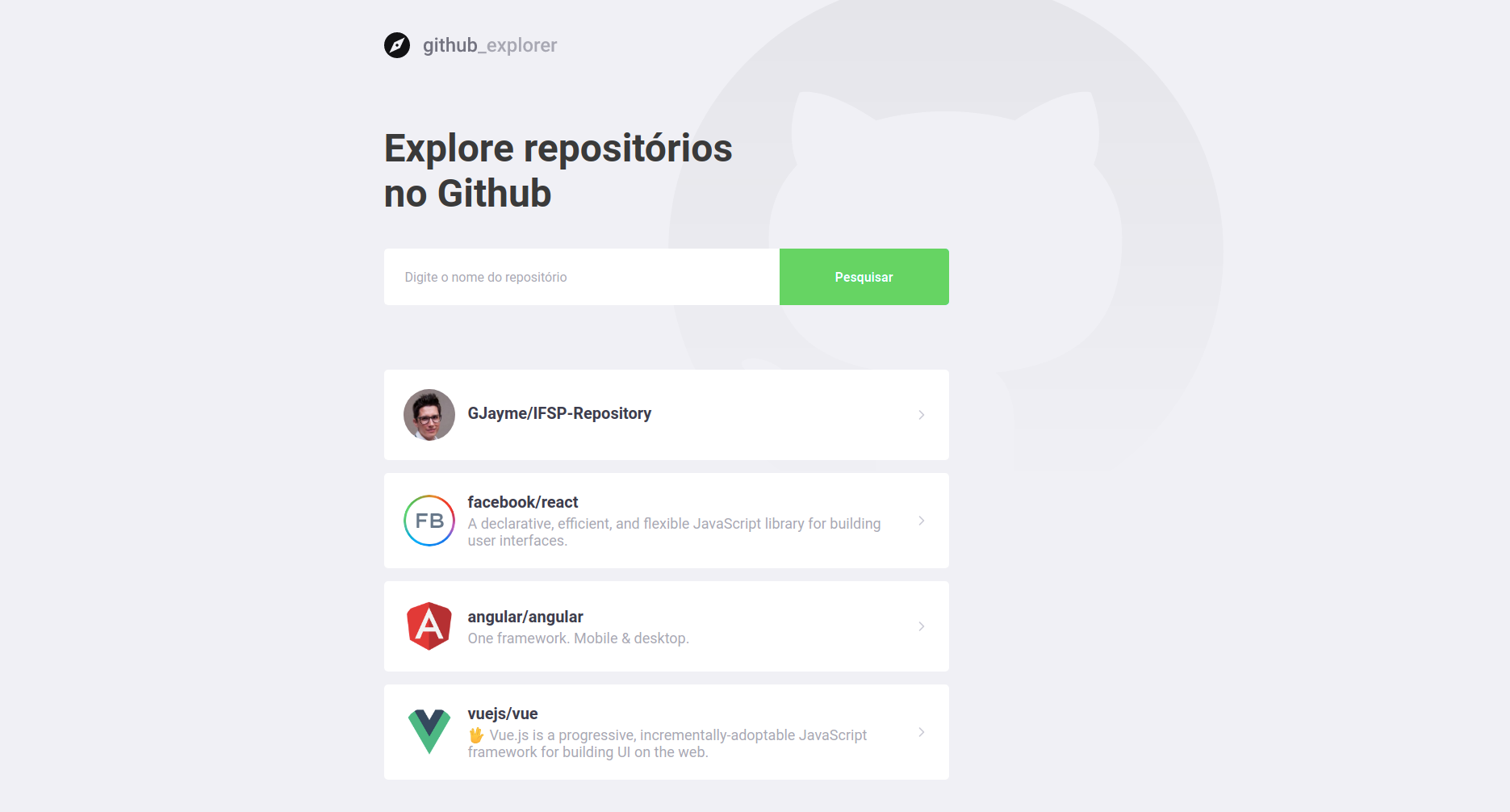 GitHub - GJayme/github-explorer