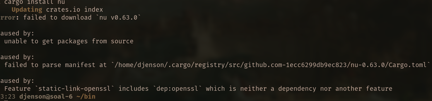 Build failed due to multiple definitions · Issue #5694 · nushell/nushell · GitHub