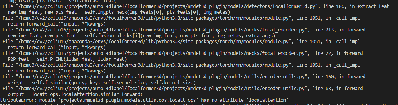 the compile code of bevpool and localattn · Issue #3 · NVlabs/FocalFormer3D · GitHub