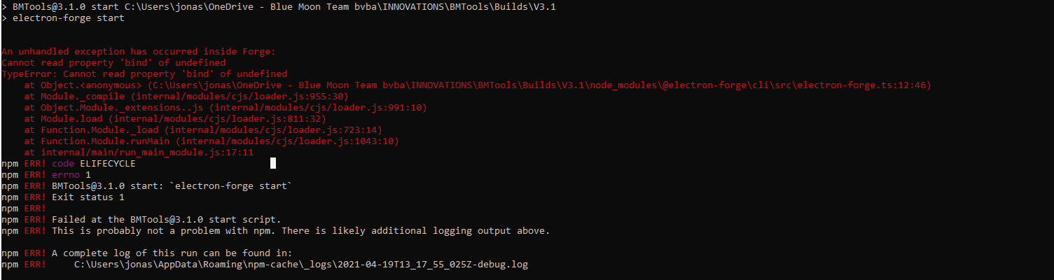 [v5] Cannot read property 'bind' of undefined · Issue #2233 · electron/forge · GitHub