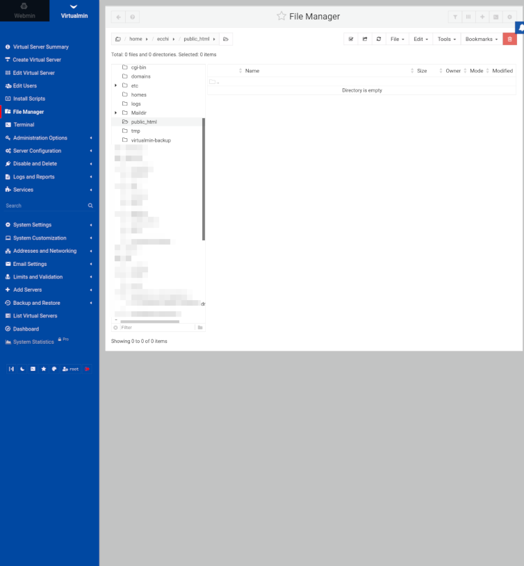 File manager does not expand to fill the available window height ...