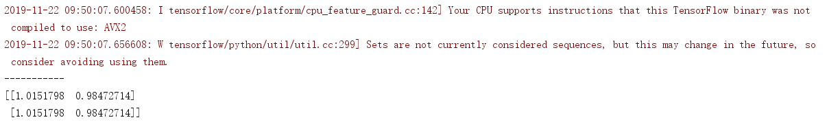 TF2 Warning : Sets are not currently considered sequences, but this may change in the future, so ...