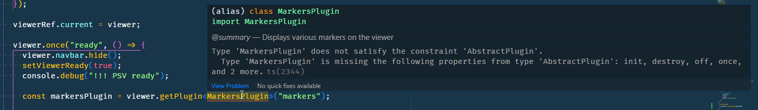 Using The Markersplugin In Typescript · Issue 731 · Mistic100photo Sphere Viewer · Github