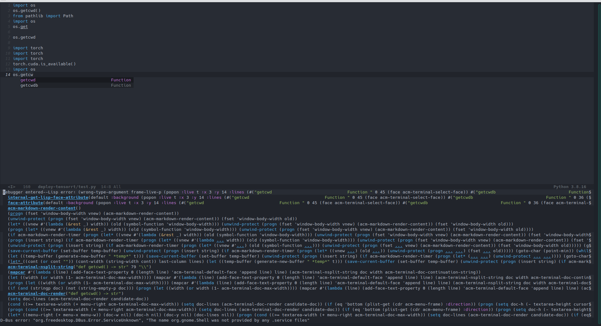 终端模式下补全菜单弹出之后显示文档出错 · Issue 630 · Manateelazycat Lsp Bridge · Github