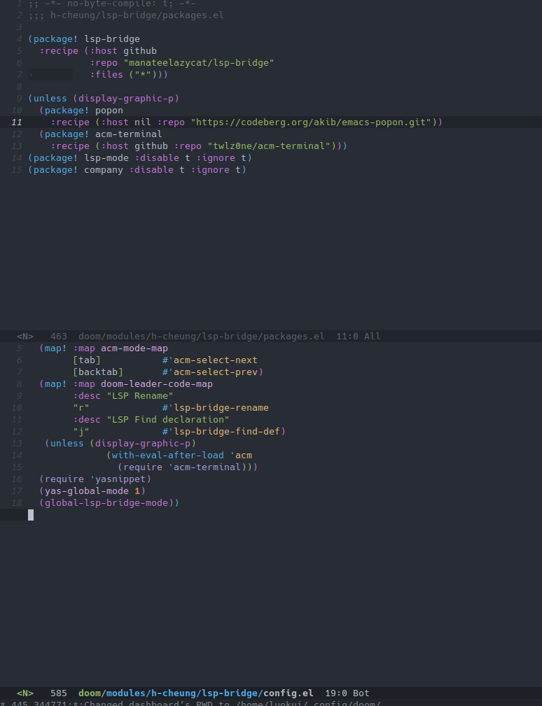终端模式下补全菜单弹出之后显示文档出错 · Issue 630 · Manateelazycat Lsp Bridge · Github