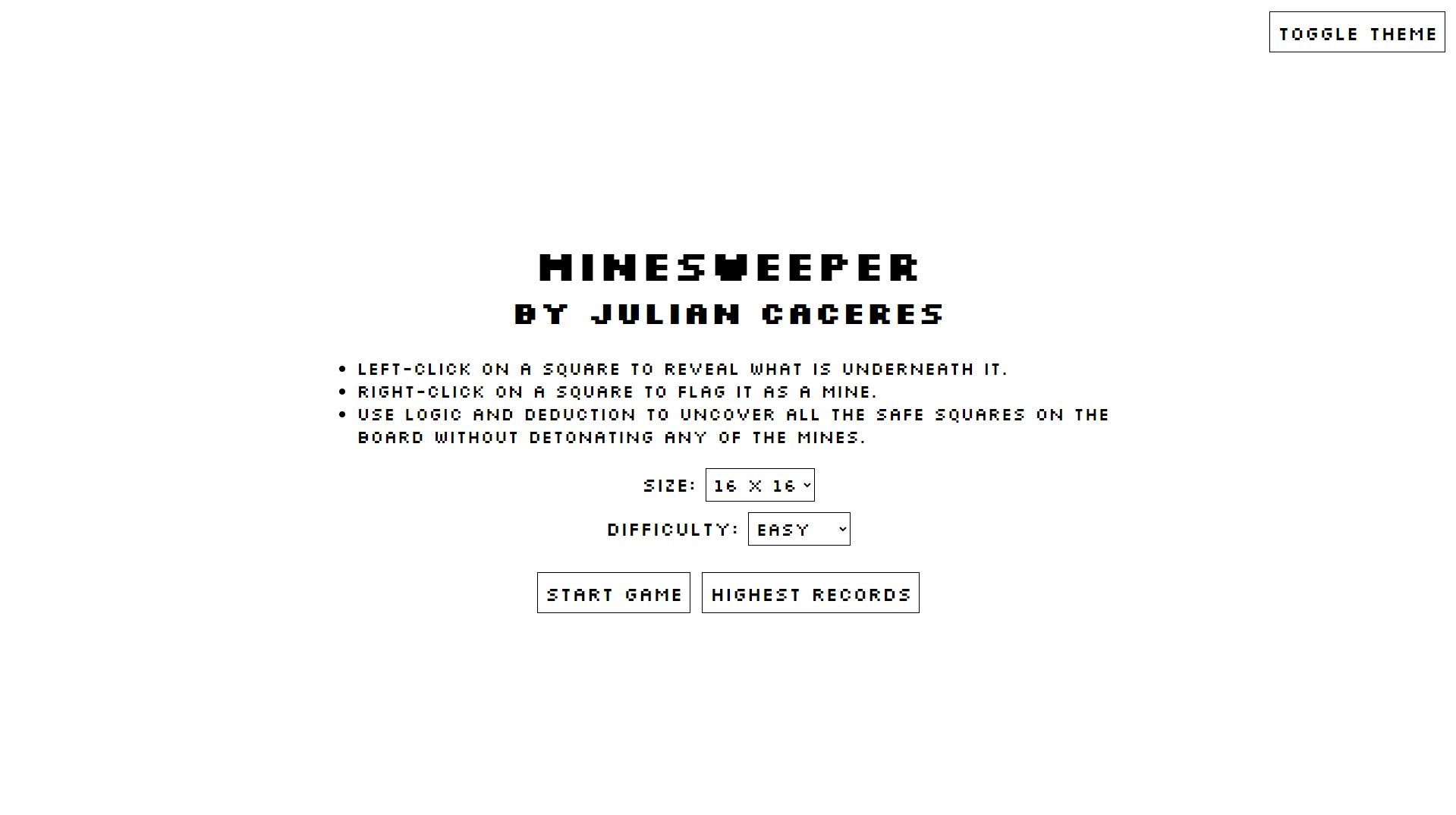 GitHub - caceresfjulian/minesweeper: The classic Minesweeper game built using React, Styled ...