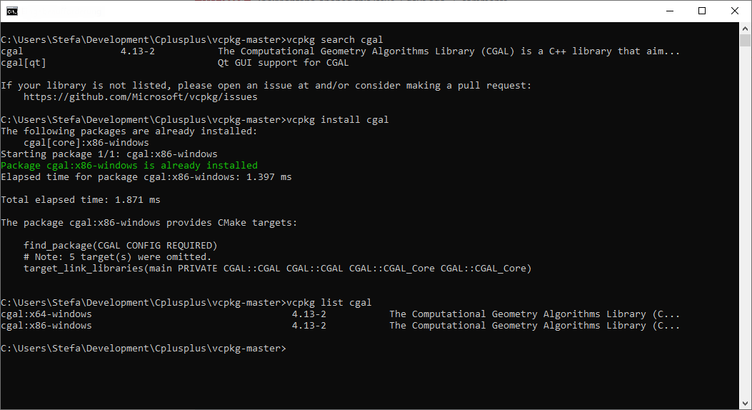 CGAL Library update · Issue #5888 · microsoft/vcpkg · GitHub