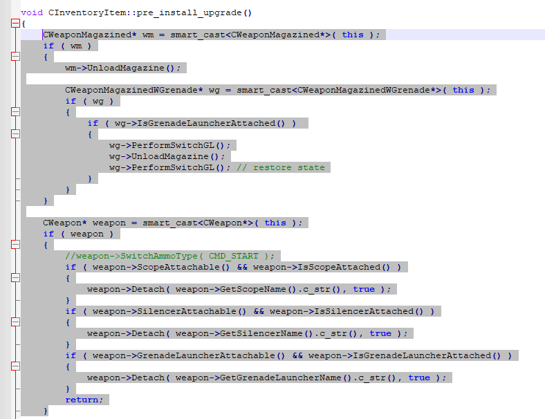 Removal of weapon attachments when upgrading weapons · Issue #1508 · OpenXRay/xray-16 · GitHub