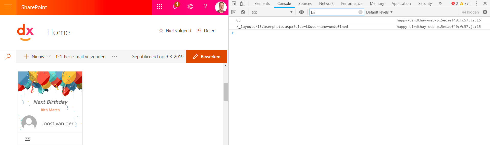 react-birthdays not loading web part content · Issue #801 · pnp/sp-dev-fx-webparts · GitHub