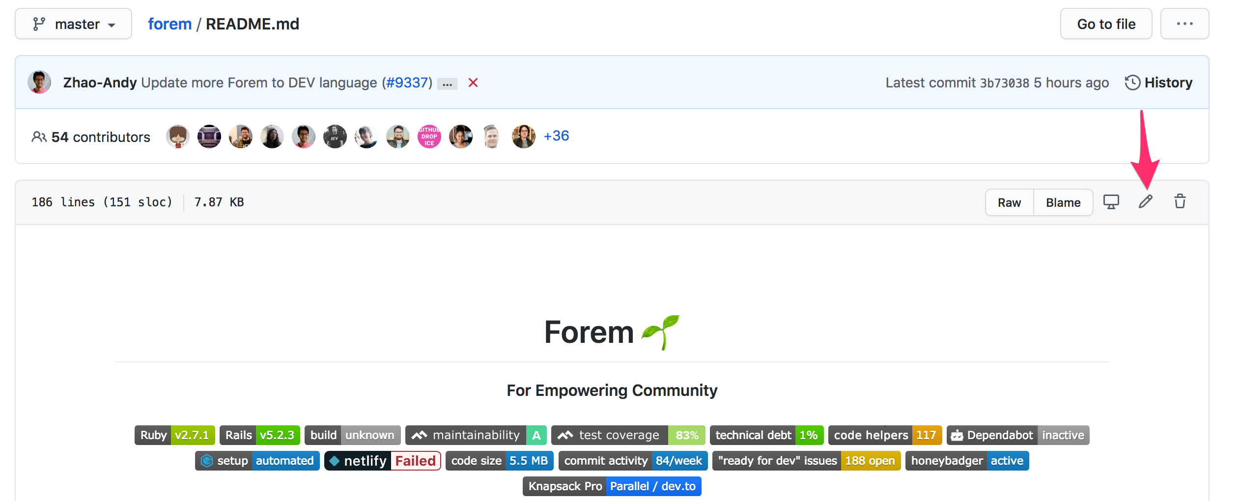 Typo/missing word in forem/README.md · Issue #9340 · forem/forem · GitHub