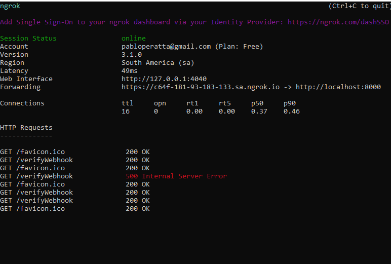 Error al verificar webhook utilizando ngrok · Issue #6 · Vinix-Code-Dev/curso-api-whatsapp ...