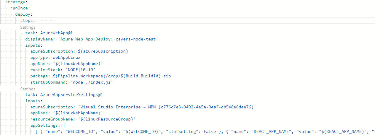 AzureAppServiceSettings invalid json in windows but valid in linux ...