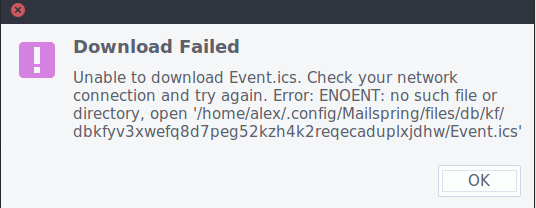 Calendar event crashes mailspring · Issue #402 · Foundry376/Mailspring · GitHub