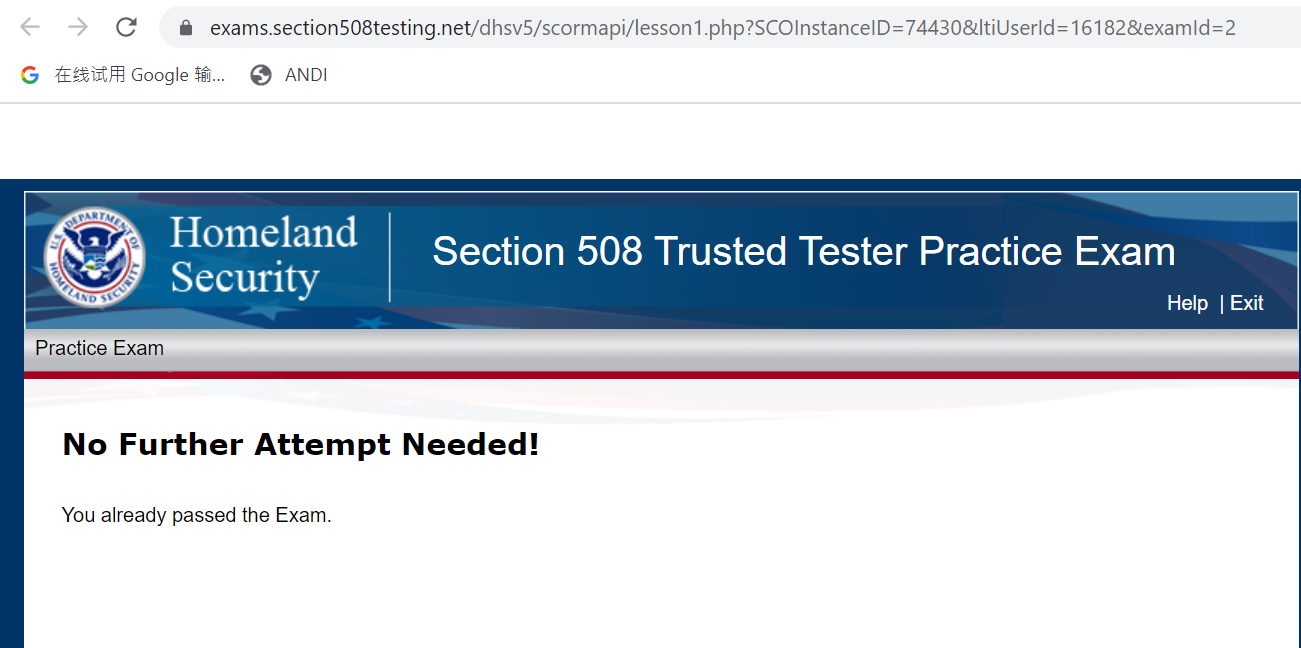 Can't find the final exam access on Trusted Tester - Practice Exam for ...