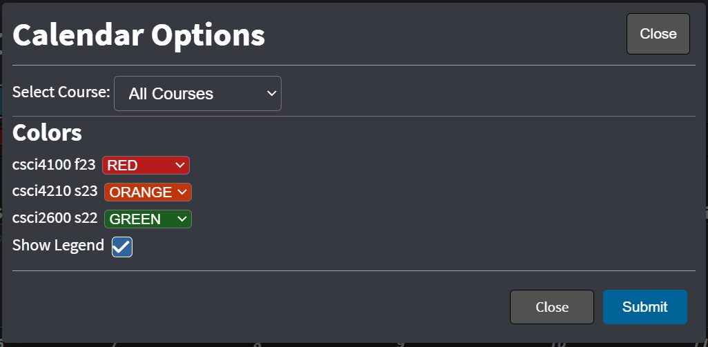 Archived Courses Still Appear In Calendar Filter Menu · Issue 9726 · Submitty Submitty · Github