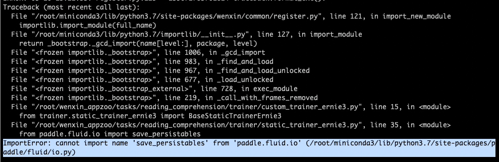 cannot import name 'save_persistables' from 'paddle.fluid.io' · Issue #51477 · PaddlePaddle ...