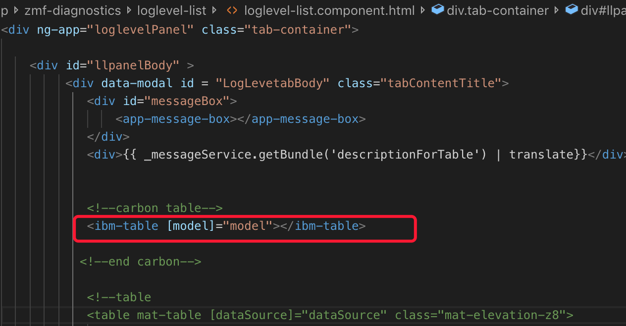 high priority !!!Can't bind to 'model' since it isn't a known property of 'ibm-table'. · Issue ...