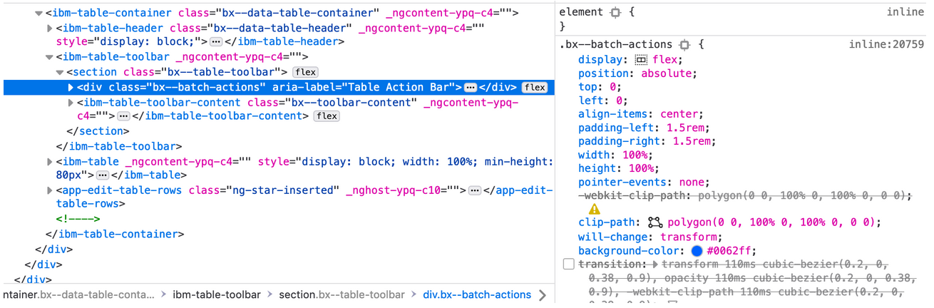 IE Edge & Firefox ESR: Table with toolbar cannot hide one of toolbar-actions and toolbar-content ...