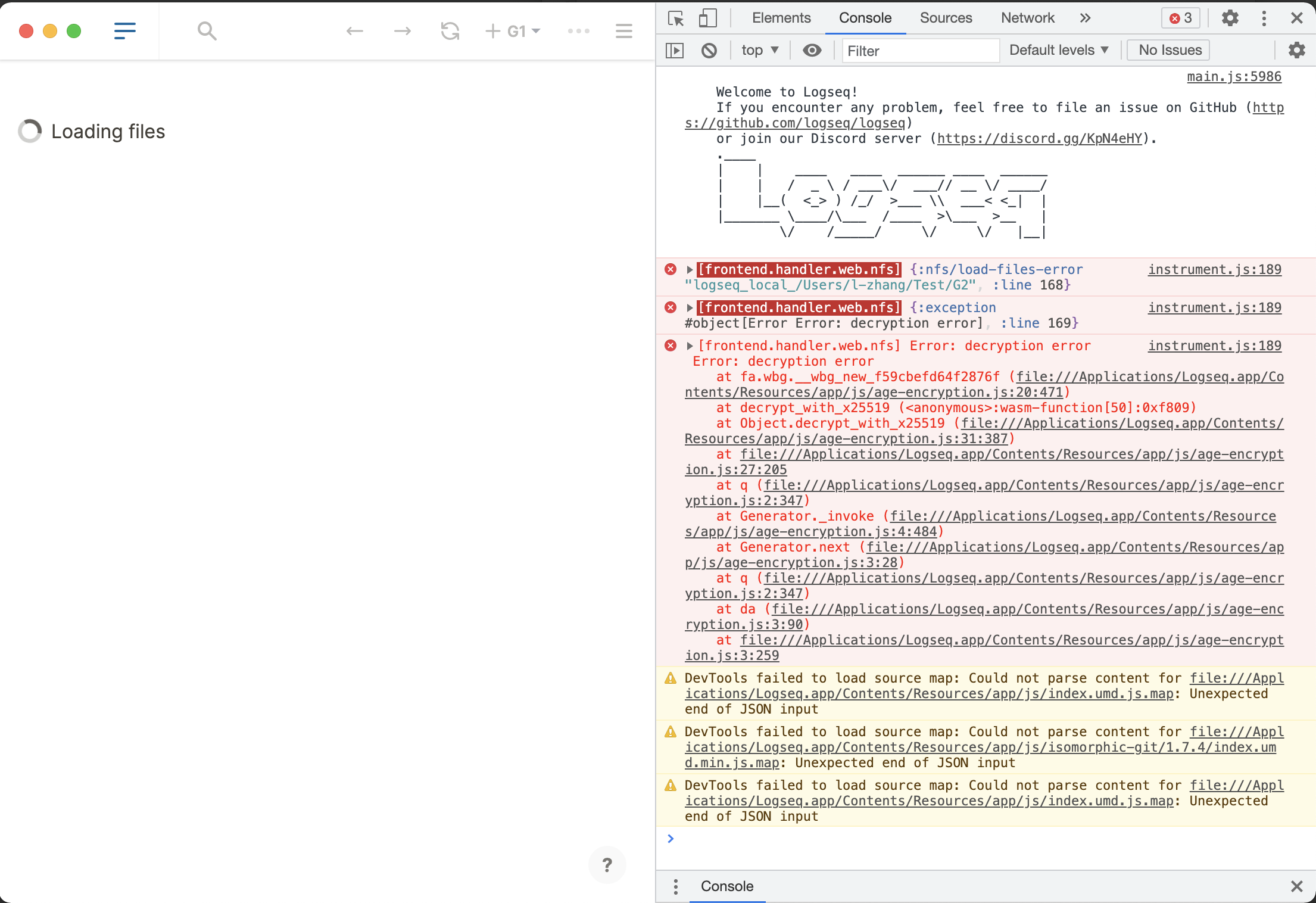 Cannot load multiple encrypted graph · Issue #2438 · logseq/logseq · GitHub