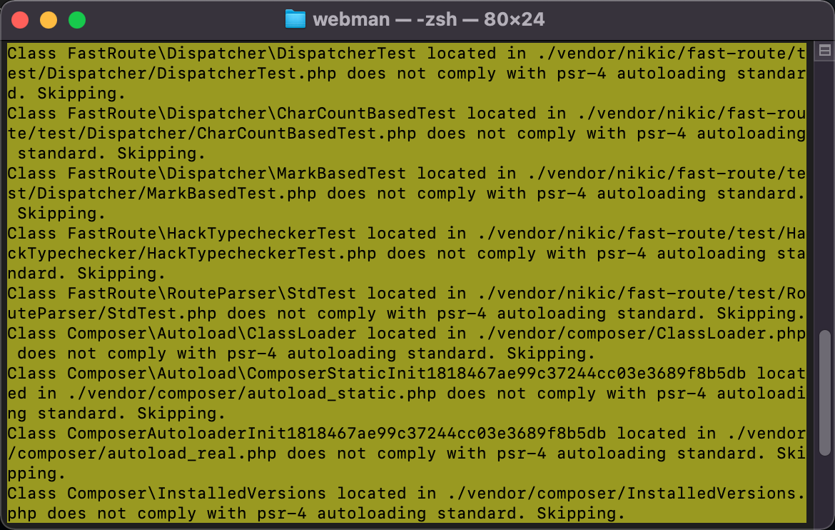创建新项目，加载警告 · Issue #248 · walkor/webman · GitHub