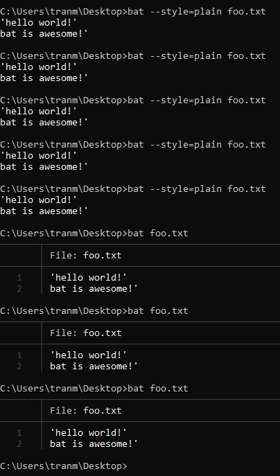 Newlines added and removed from one bat call to another on Windows 10 · Issue #1436 · sharkdp ...