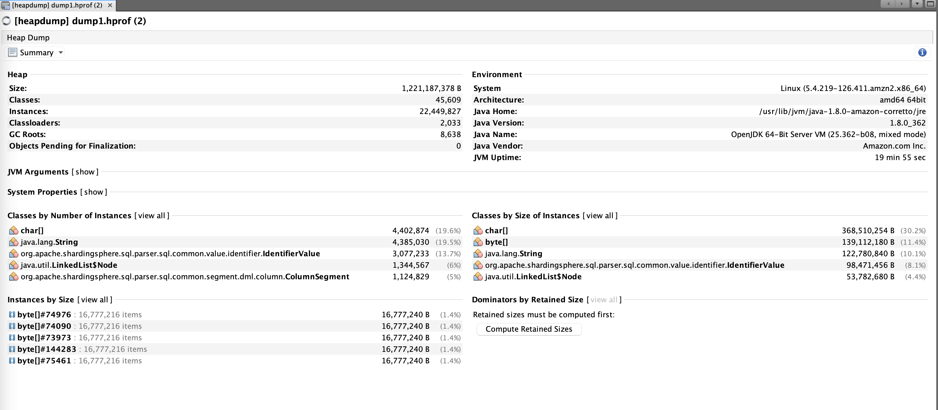 Heap memory increase due to sql dynamic comment · Issue #25136 · apache/shardingsphere · GitHub