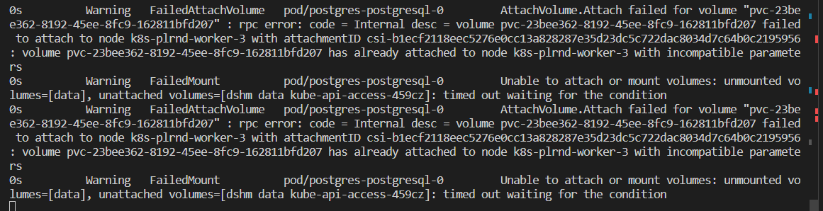 [BUG] volume xyz has already attached to node xyz with incompatible parameters · Issue #6918 ...