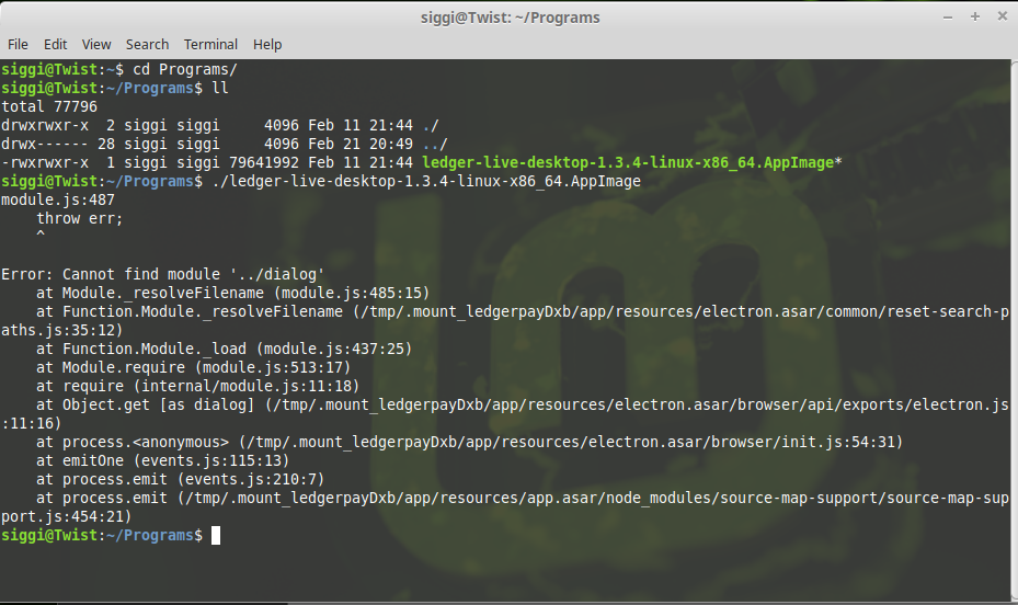 Runtime error - Module.js 487 Error: Cannot find module '../dialog' · Issue #1831 · LedgerHQ ...