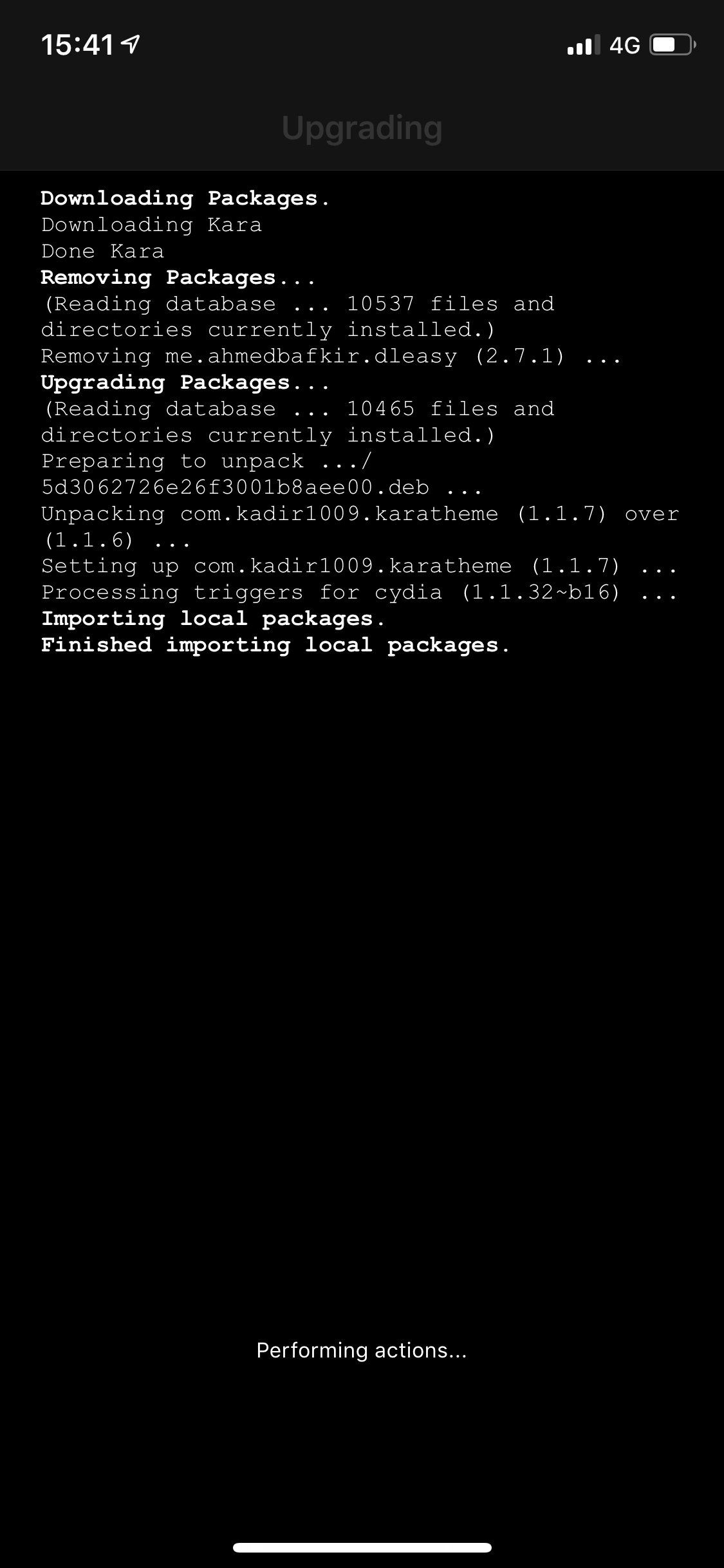 Stuck on performing actions · Issue #260 · zbrateam/Zebra · GitHub
