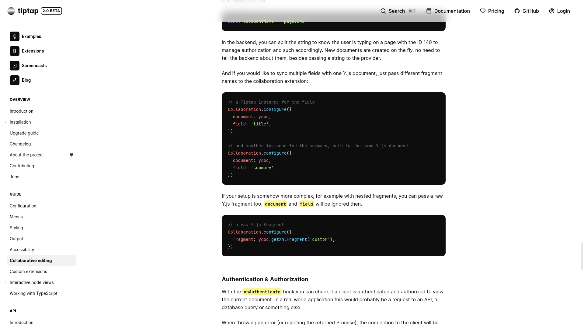 Scrollbar is difficult to use on documentation site · Issue #3681 · ueberdosis/tiptap · GitHub