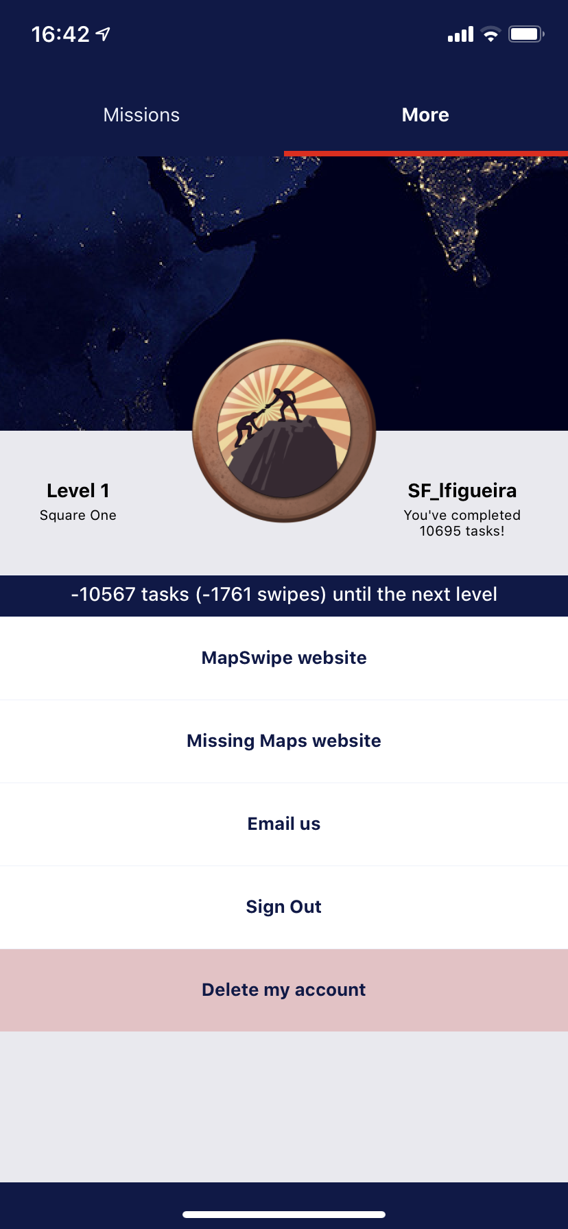 Progress Tracker Showing Negative Counts · Issue 141 · Mapswipe Mapswipe · Github