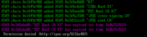 Certificate validation fails when the last certificate of the chain is ...