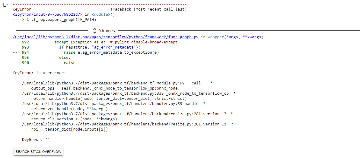 Onnx to Tensorflow with onnx-tensorflow and export_graph function ...