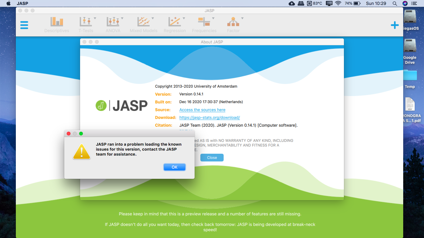 JASP crashed · Issue #1154 · jasp-stats/jasp-issues · GitHub