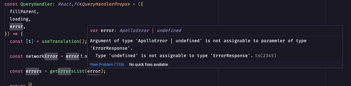 Errorresponse Type Doesnt Extend Apolloerror And Its Not Exported · Issue 17 · Jungsoft