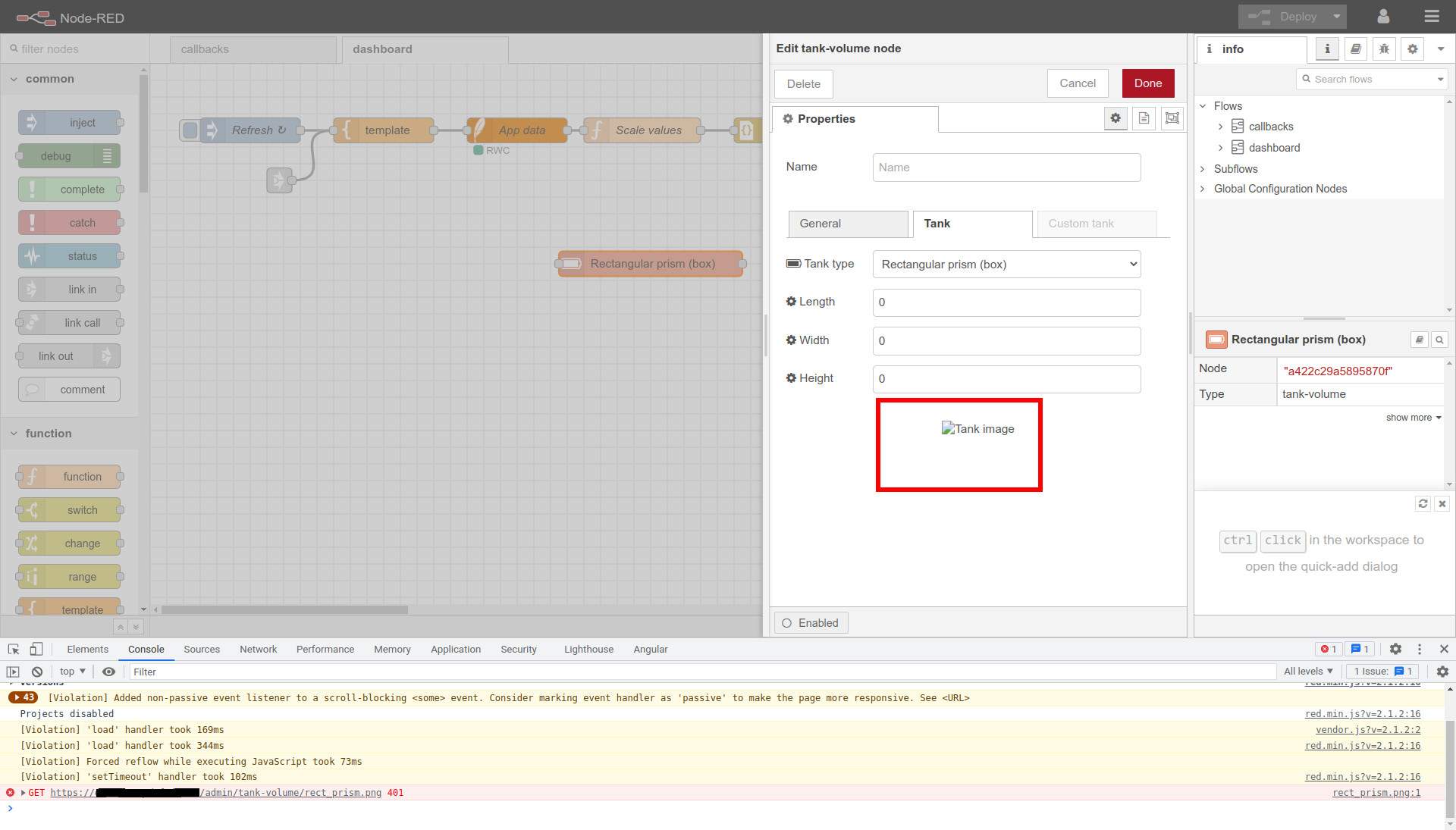 Tank images not showing (unauthorized error) · Issue #2 · bartbutenaers/node-red-contrib-tank ...
