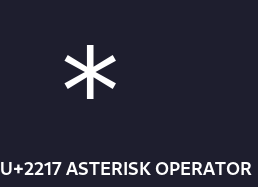 6-spoked variant of the Asterisk Operator U+2217 · Issue #2066 ...