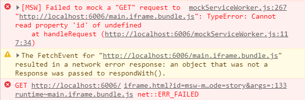 "Cannot read property 'id' of undefined" in Storybook (HMR) · Issue #788 · mswjs/msw · GitHub