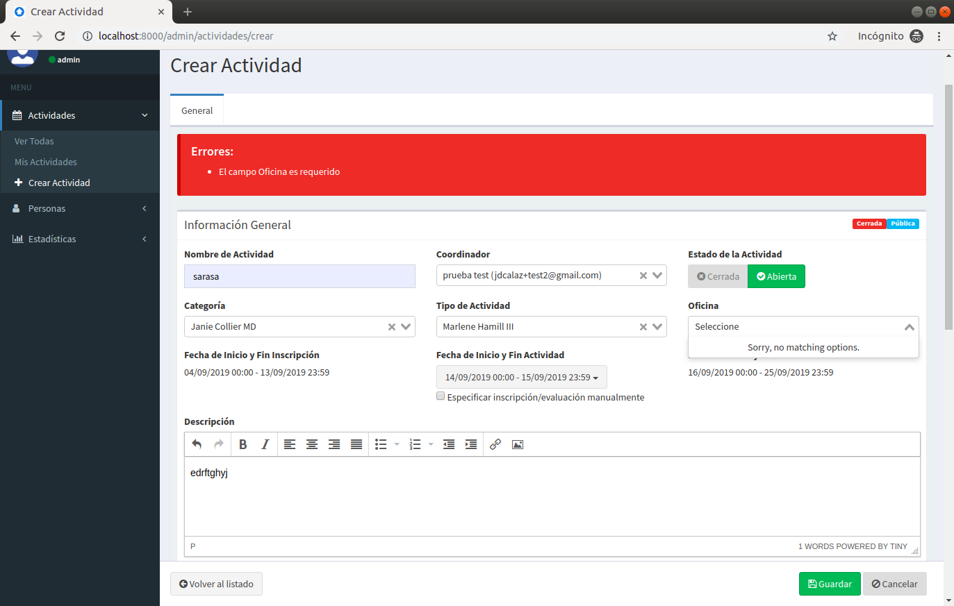 [Localhost] como administrador no puedo crear una actividad. · Issue #432 · techo/actividades ...
