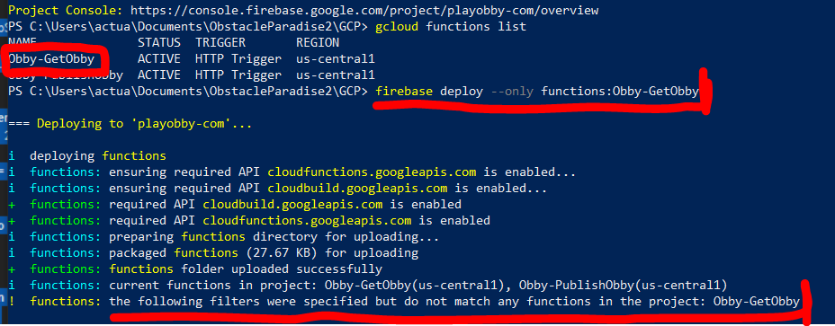 Functions The Following Filters Were Specified But Do Not Match Any Functions In The Project