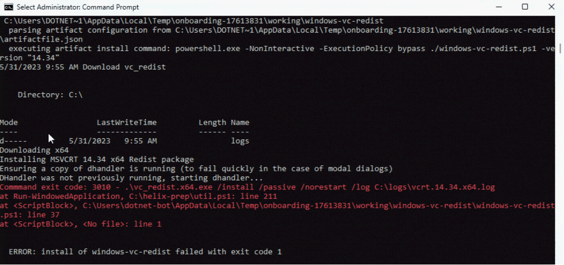 Helix Deployment script errors for "windows.11.amd64.android.open" Queue · Issue #107 · dotnet ...