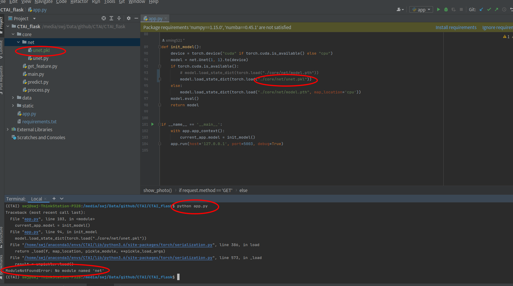ModuleNotFoundError: No module named 'net' · Issue #14 · xming521/CTAI · GitHub