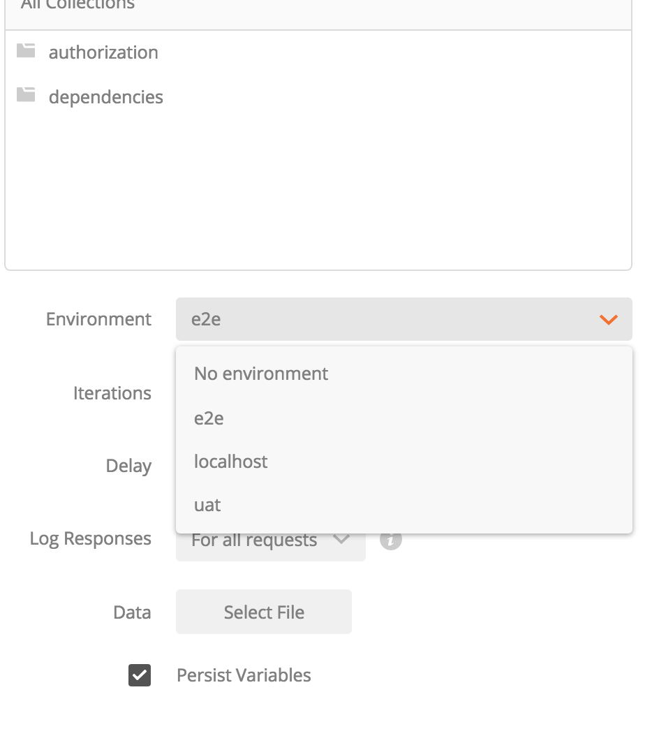 Collection Runner doesn't preserve selected collection across runs ...