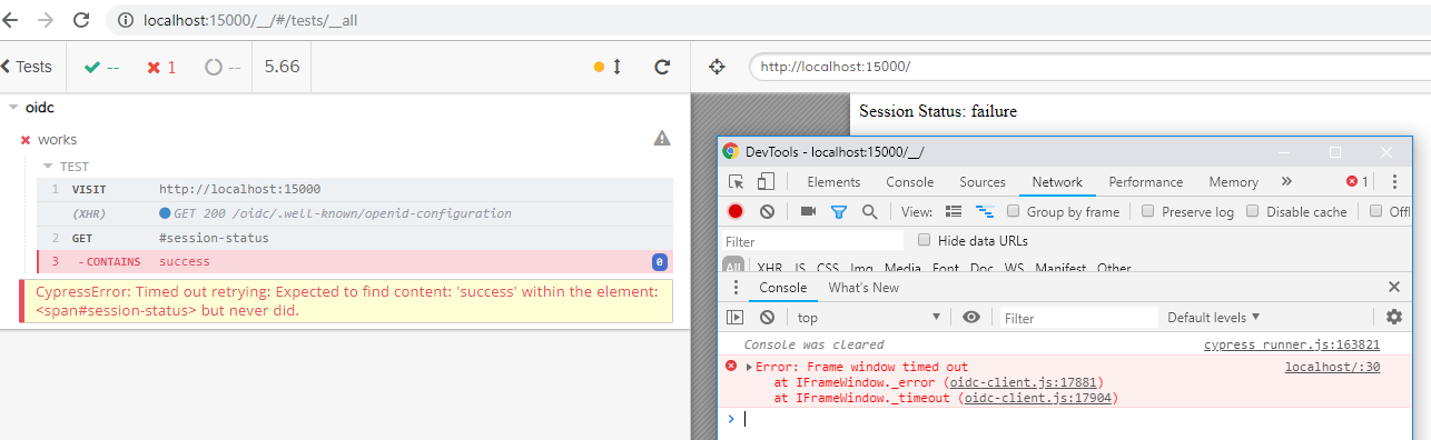 OAuth silent sign in with oidc-client-js fails with frame window timeout · Issue #3351 · cypress ...