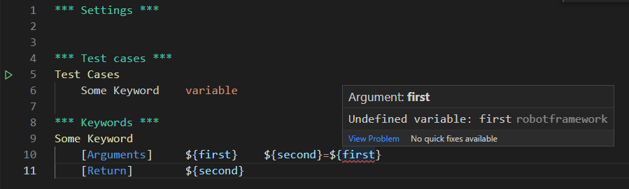 [Arguments] ${first} ${second}=${first} · Issue #664 · robocorp/robotframework-lsp · GitHub