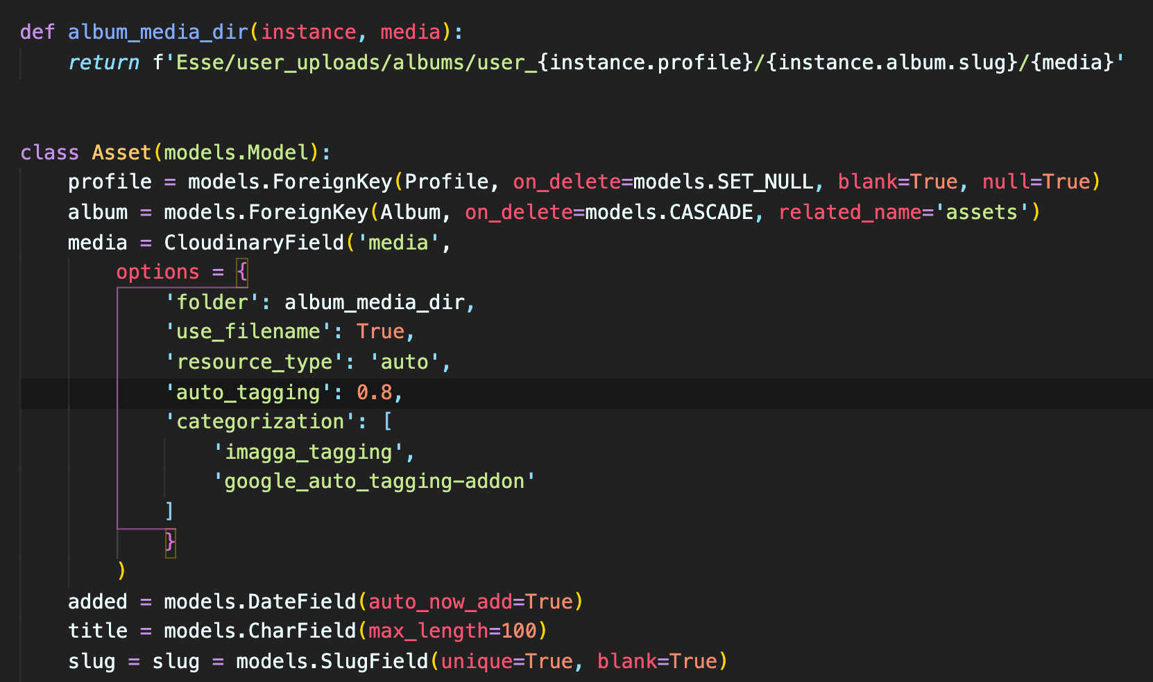 Support extra optional parameters for uploading with a django cloudinary field · Issue #149 ...