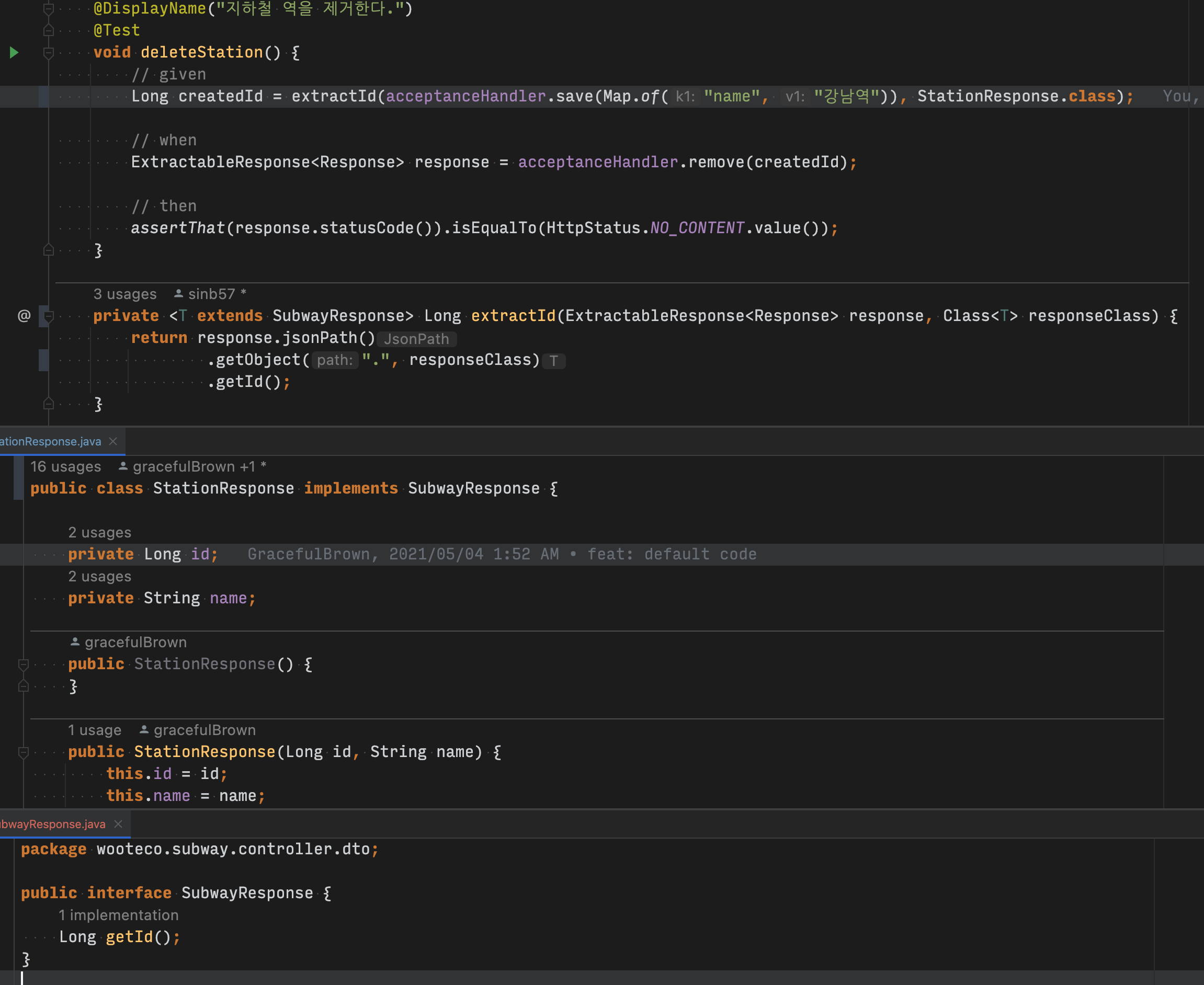 [Spring 지하철 노선도 - 1,2단계] 이프(송인봉) 미션 제출합니다. by sinb57 · Pull Request #233 · woowacourse/atdd ...