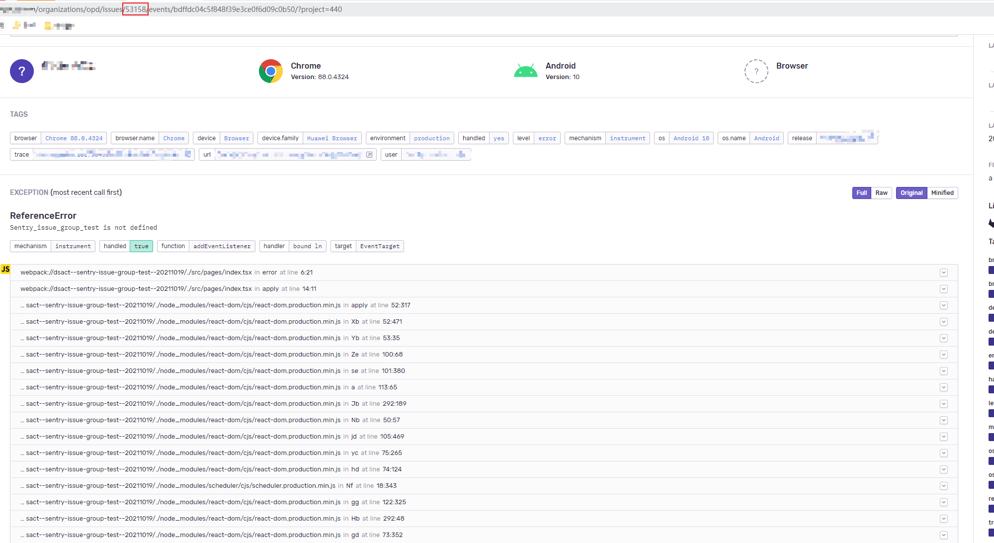 Incorrect line numbers on Safari · Issue #2550 · getsentry/sentry-javascript · GitHub