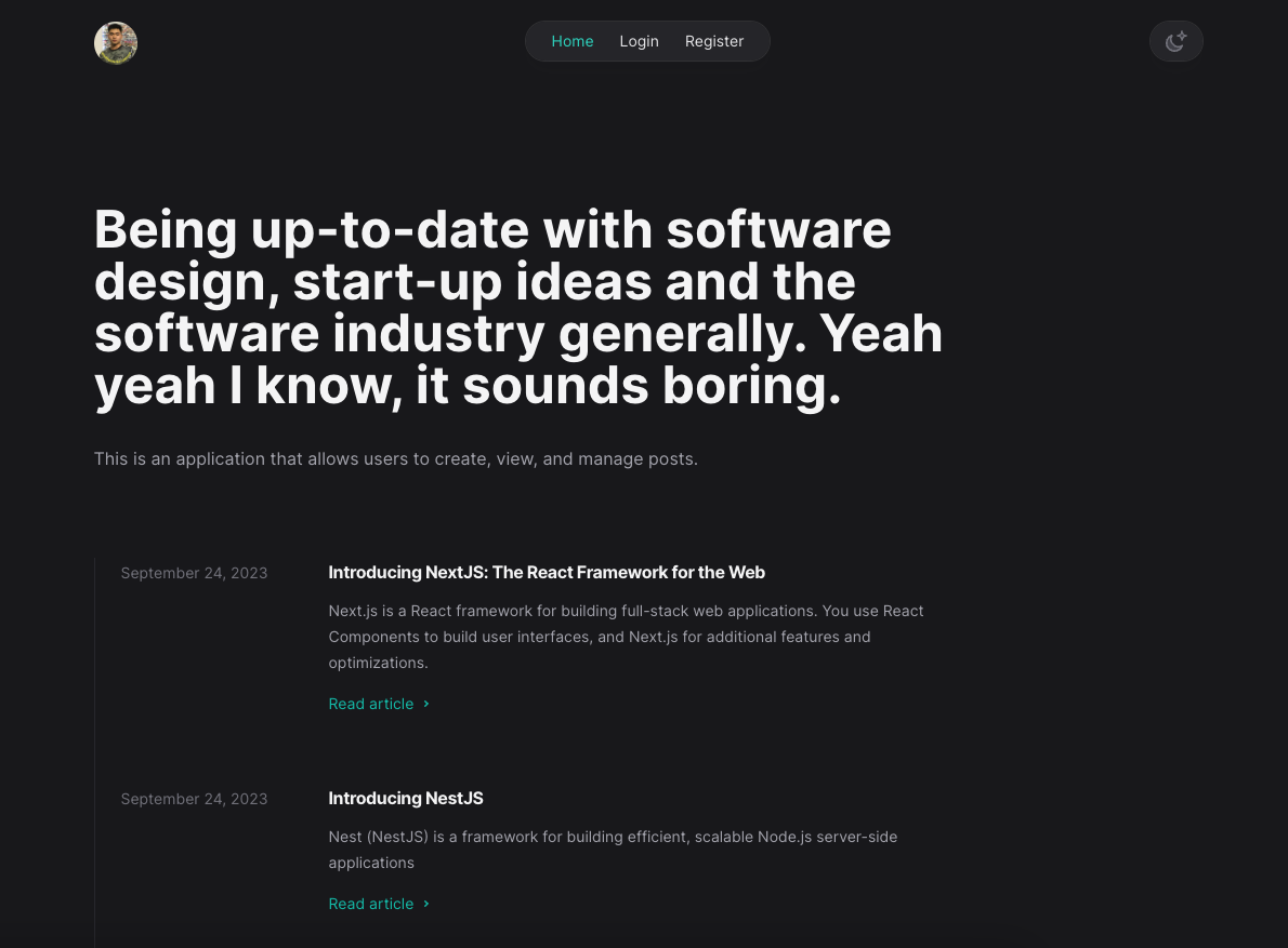 Github Nguyenhieptech Post Management App Fullstack Application With React And Nestjs Fastify